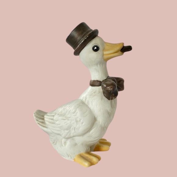 Accents | Vintage Whimsical Duck W Top Hat Smoking Cigar Figureine ...